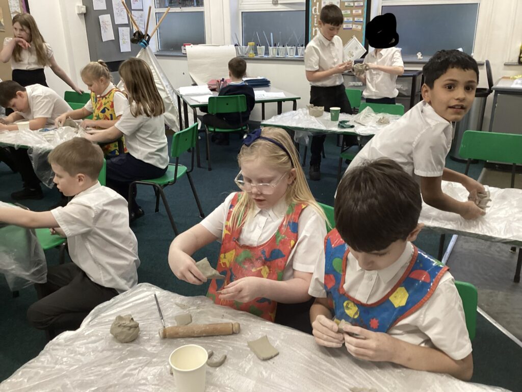 Making sculptures – St Mary's First School, Hexham